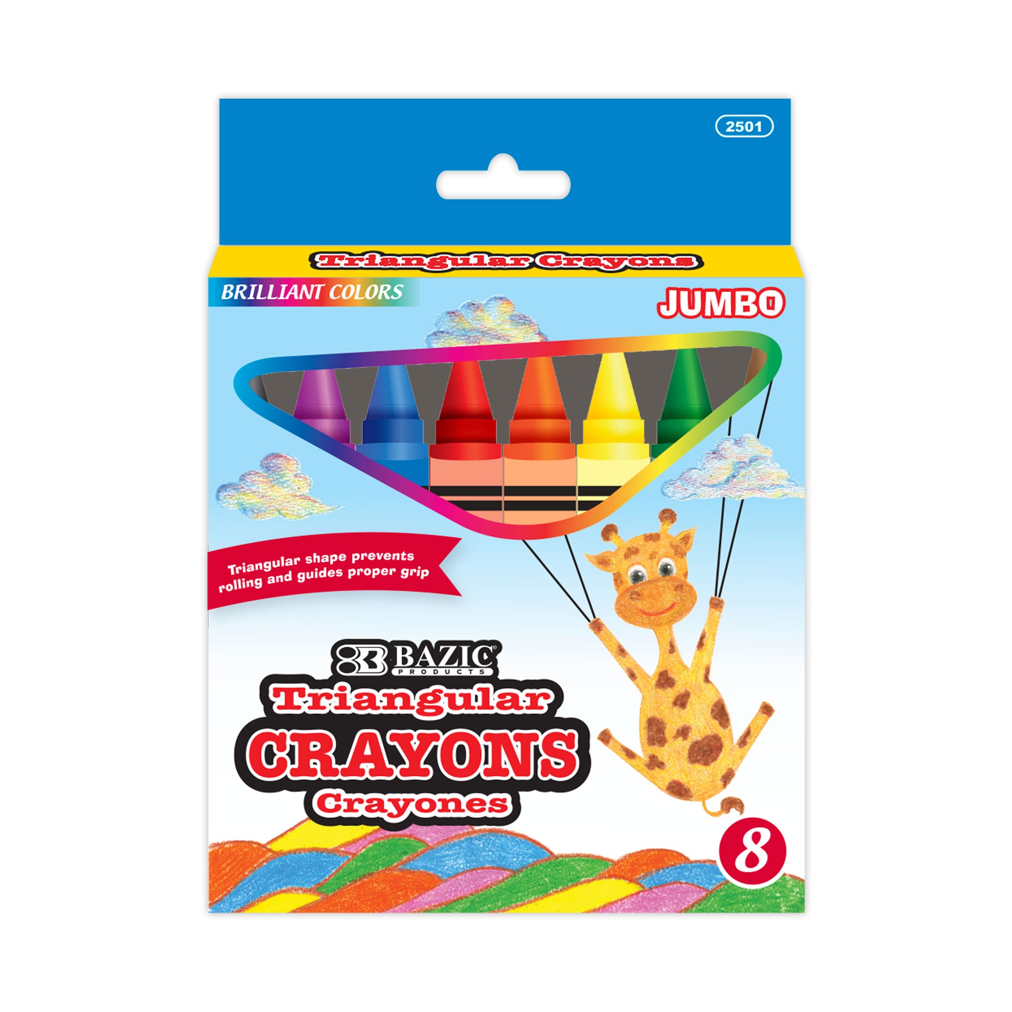 Premium Jumbo Triangle Crayons 8 Color – Hadayana-stores